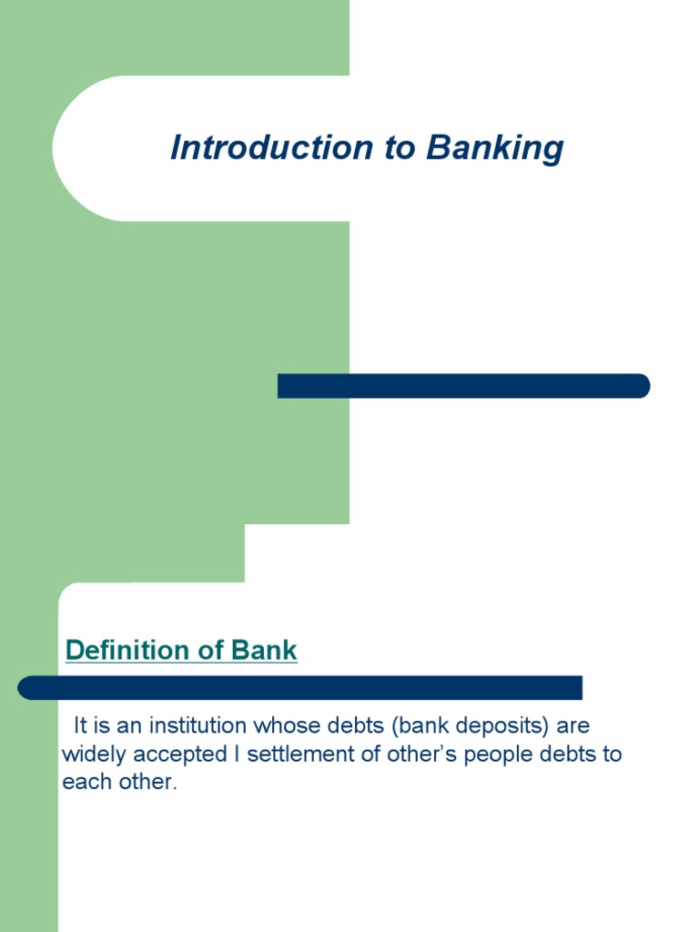 Introduction To Banking | PDF | Reserve Bank Of India | Banks