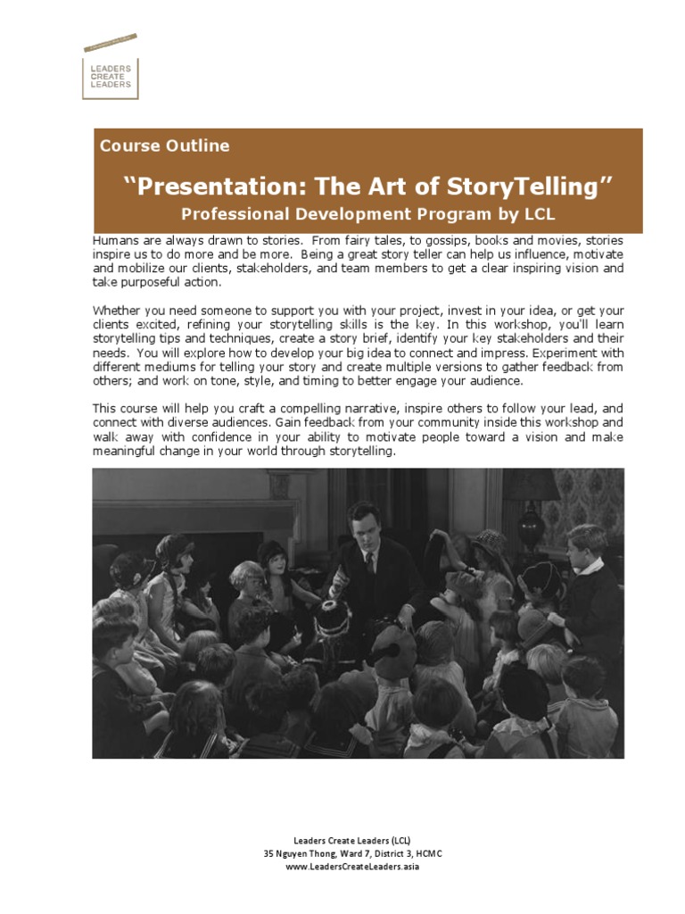 The Art of StoryTelling PDF | PDF | Storytelling | Facilitator