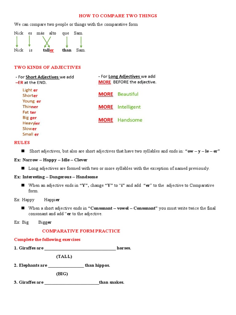 How To Compare Two Things | PDF