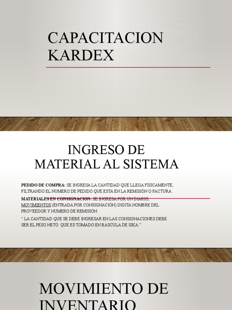 Capacitacion Kardex-1 | PDF