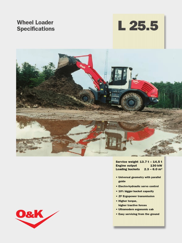 Wheel Loader Specifications: Service Weight 13.7 T - 14,5 T Engine ...