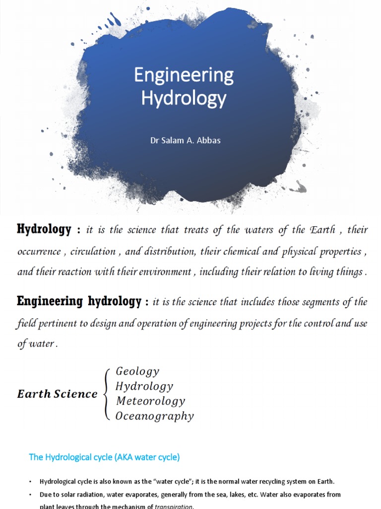 Hydro 1 PDF | PDF | Water Cycle | Hydrology