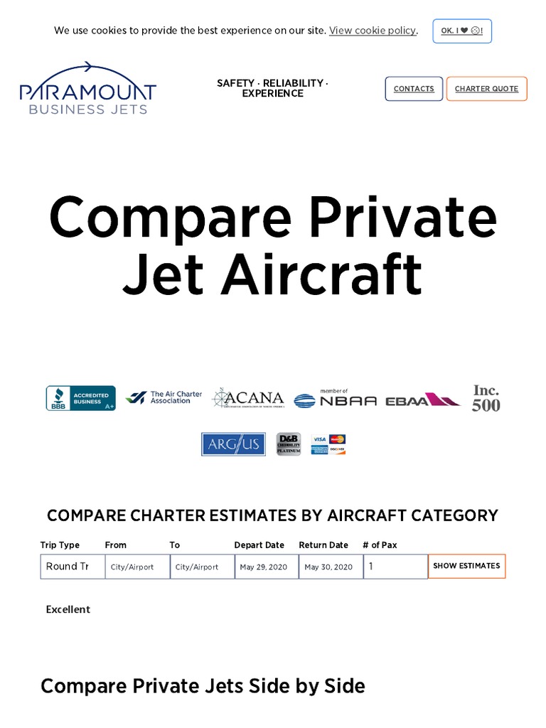 Compare Specifications and Performance of Private Jet Aircraft | PDF ...
