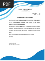 Mohite Construction: Civil Engineer Experience Certificate Letter | PDF