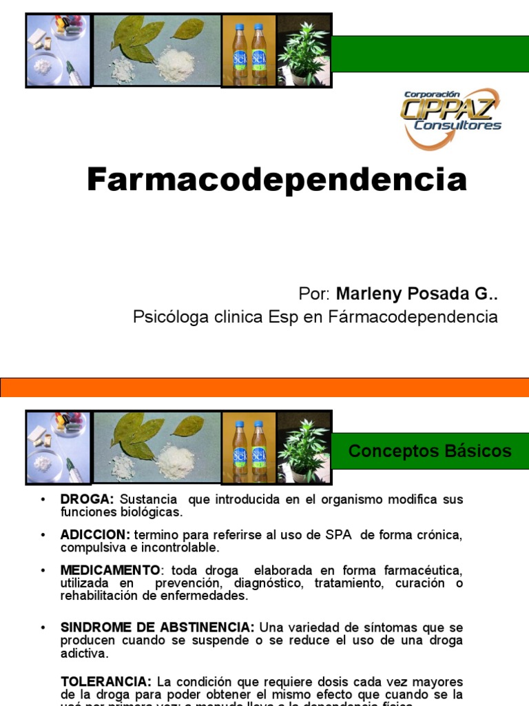 Conceptos Basicos de Farmacodependencia PDF | PDF | Despachador de drogas | Drogas