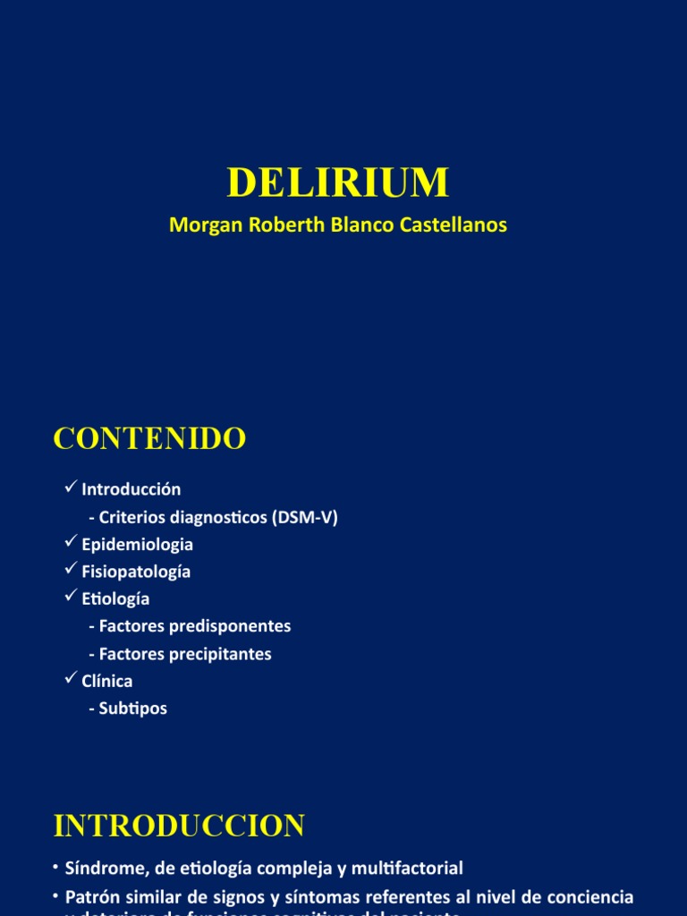DELIRIUM | PDF | Demencia | Diagnóstico psiquiátrico