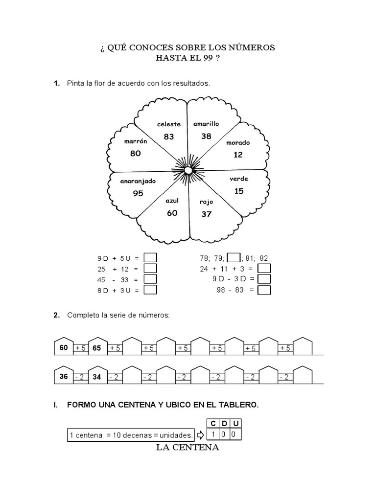 Numeros Hasta El 99 | PDF