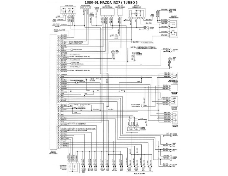 Diagrama Mazda rx7 1989 Al 91 Con Turbo | PDF