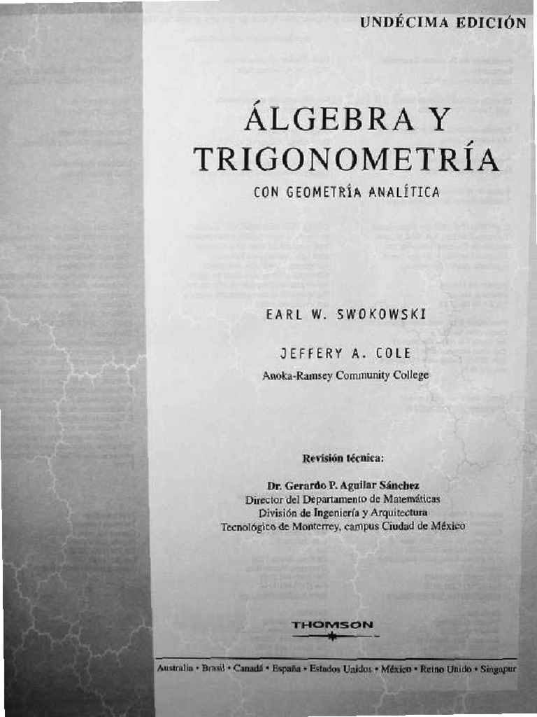 Libro Algebra y Trigonometría PDF | PDF