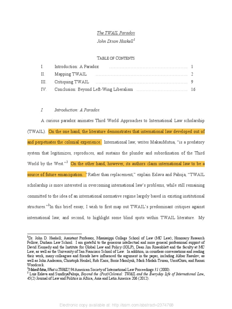 Haskell On The Twail Paradox | PDF | International Law | Imperialism