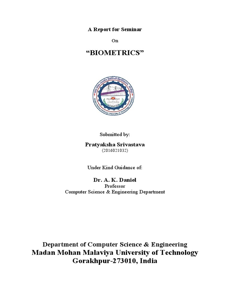 "Biometrics": Department of Computer Science & Engineering | PDF ...