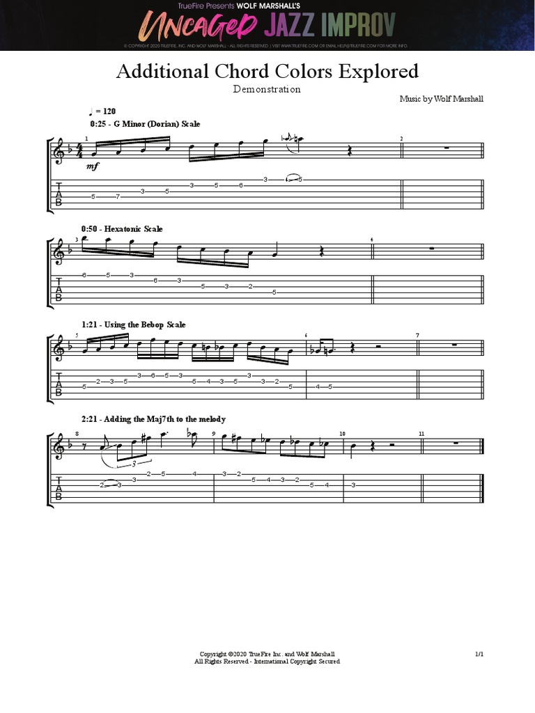 04 - Additional Chord Colors Explored - Demonstration | PDF | Music ...