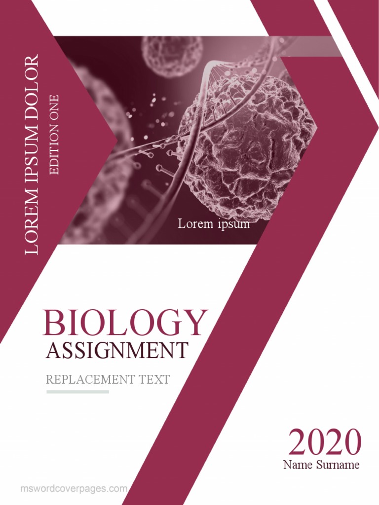 Biology Assignment Cover Page 1 | PDF