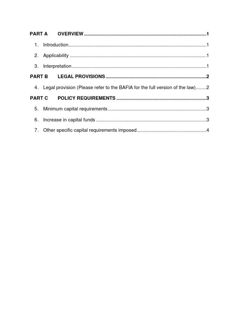 Capital Requirement by BNM | PDF | Capital Requirement | Banks