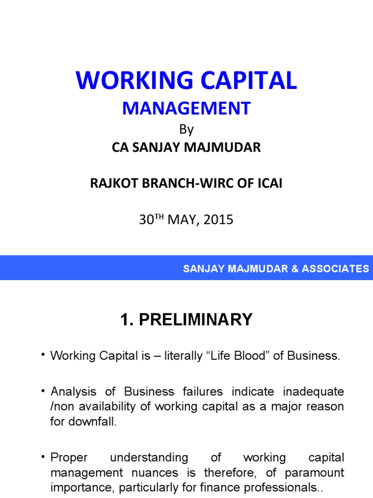 WC Management | PDF | Working Capital | Loans