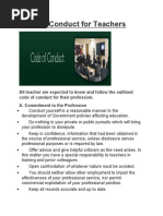 Code of Conduct For Teachers Guyana | PDF | Teachers | Social Institutions