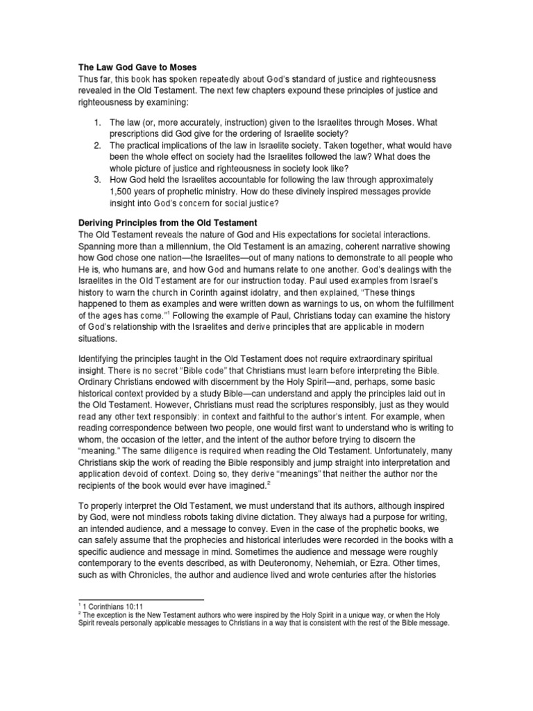 The Law God Gave To Moses | PDF