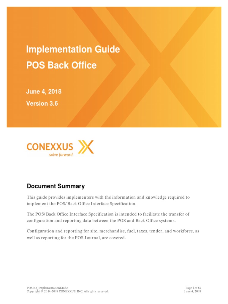 Implementation Guide POS Back Office: June 4, 2018 | PDF | Point Of ...