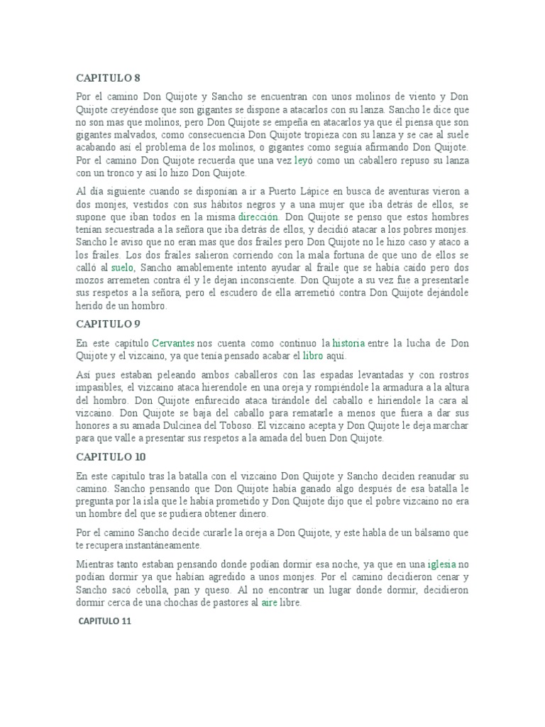 Capitulo 8 de Quijote de La Mancha | PDF | Don Quijote | Amor