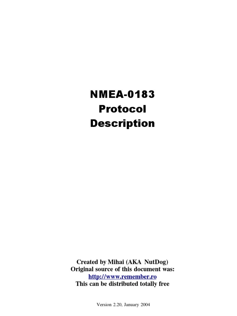 NMEA-0183 Protocol Guide | PDF | Global Positioning System | Computer ...