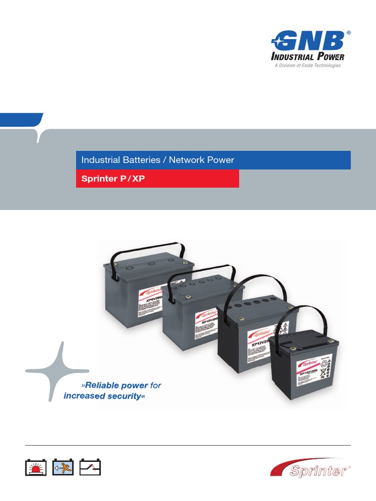 Industrial Batteries / Network Power: Sprinter P / XP | PDF | Electric ...