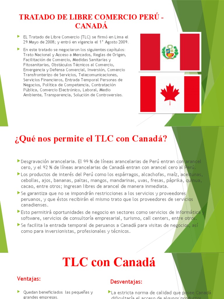 TLC Perú-Canadá: Beneficios y Desafíos | PDF | Negocios | Finanzas y dinero