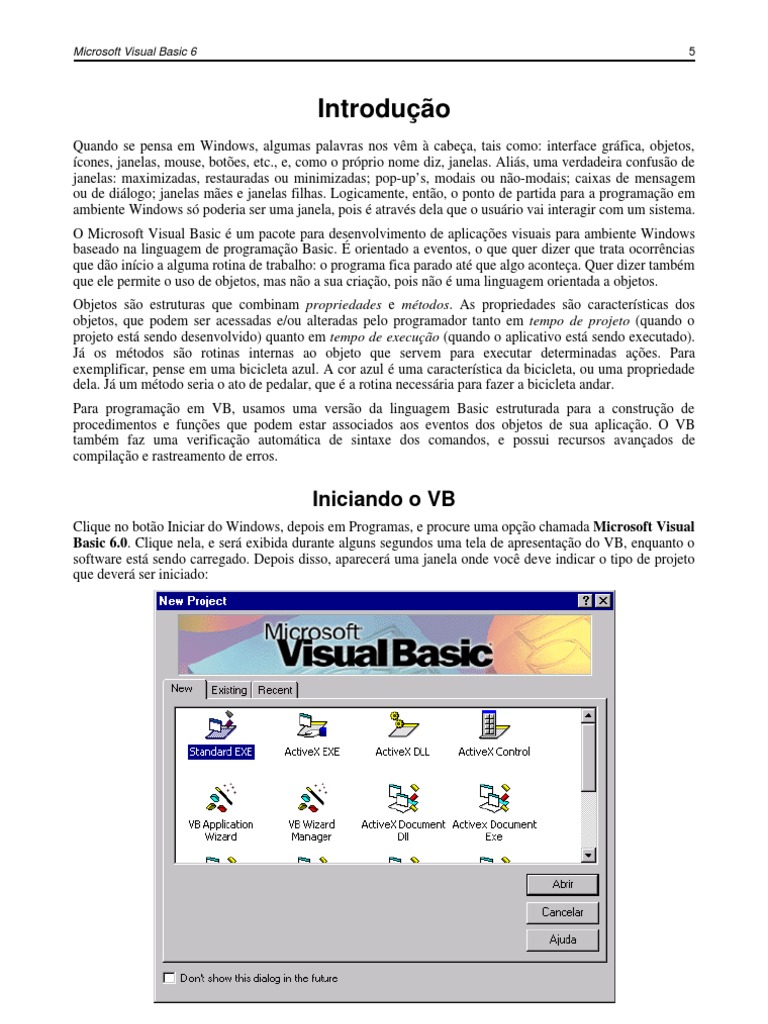 Apostila VB6 | PDF | Basic | Janela (informática)