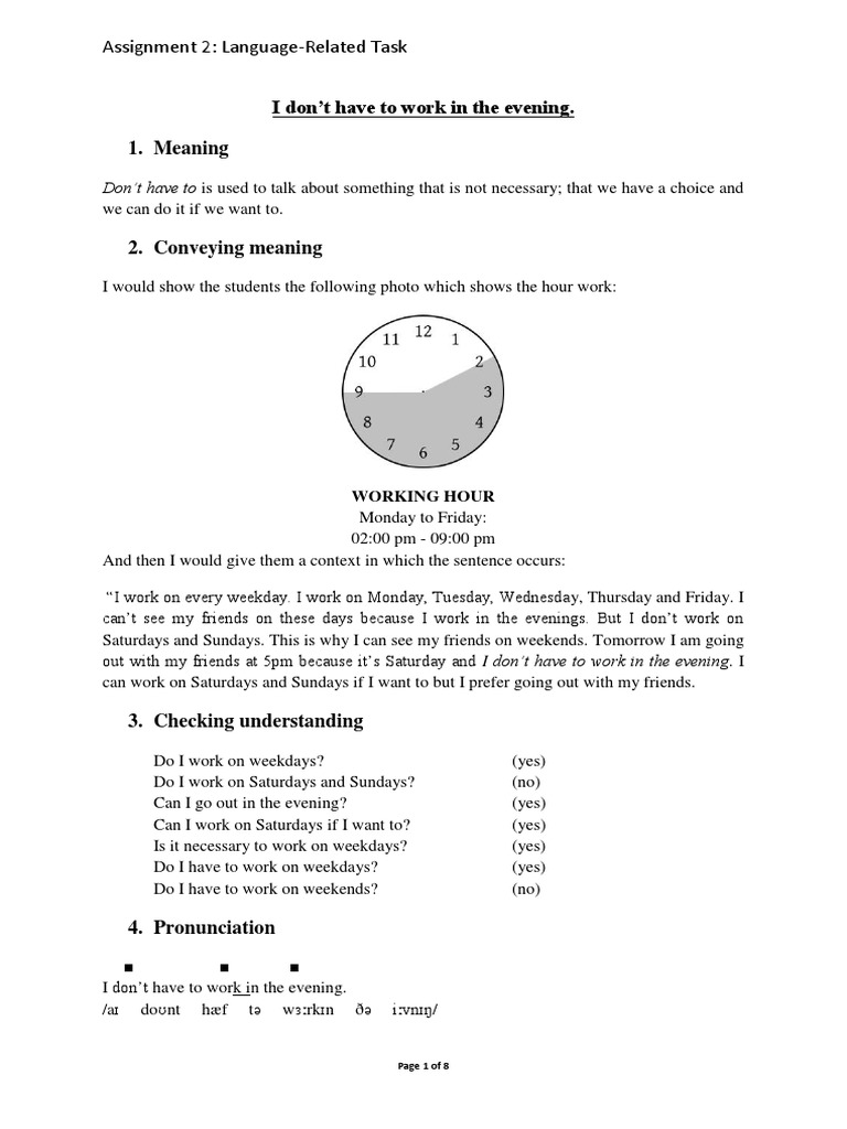 CELTA Assignment 2 Language Related Task PDF | PDF