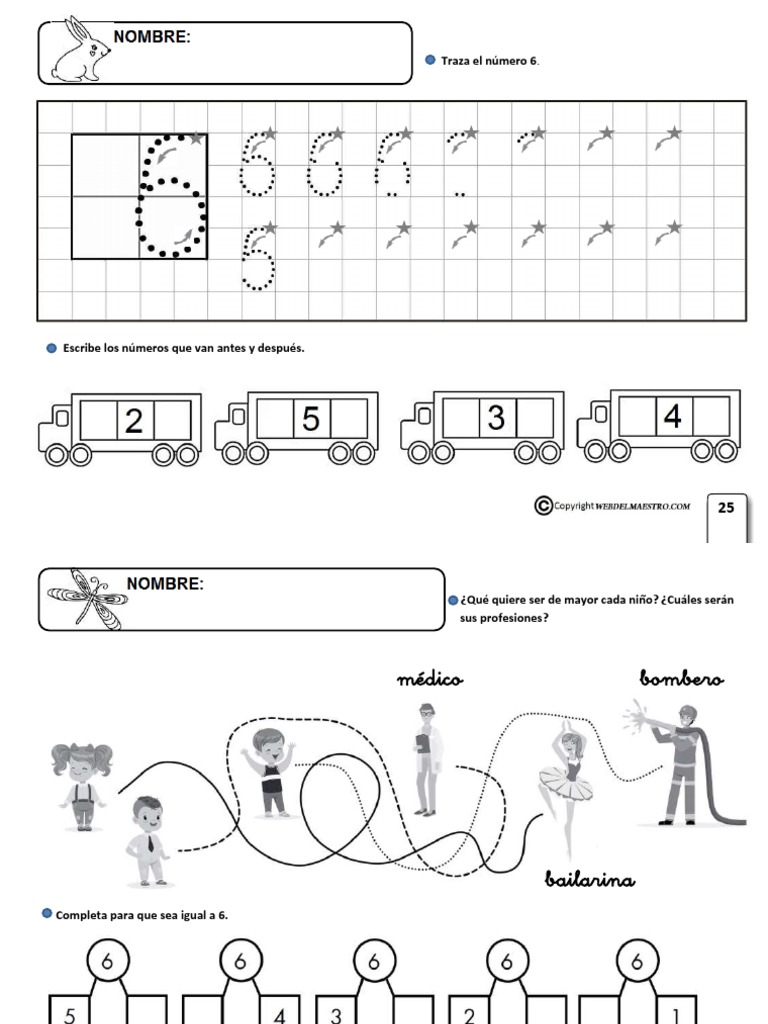 Fichas Infantil 5 Años Serie 6 PDF | PDF