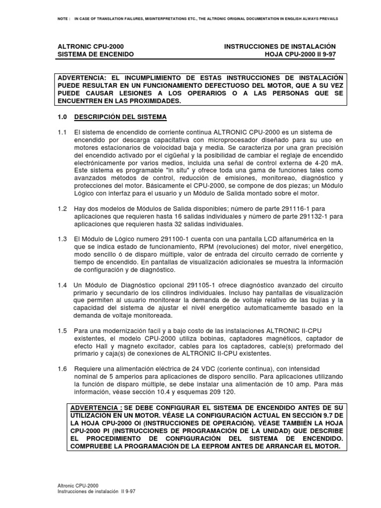 Cpu2000 II 9 97sp PDF | PDF