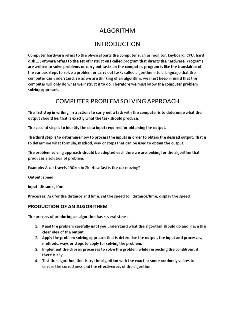 Algorithm: Production of An Algorithem | PDF | Functional Programming ...