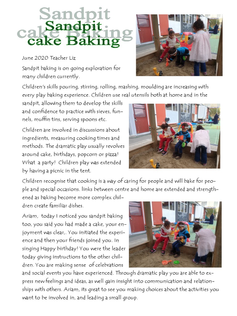 Sandpit Baking | PDF