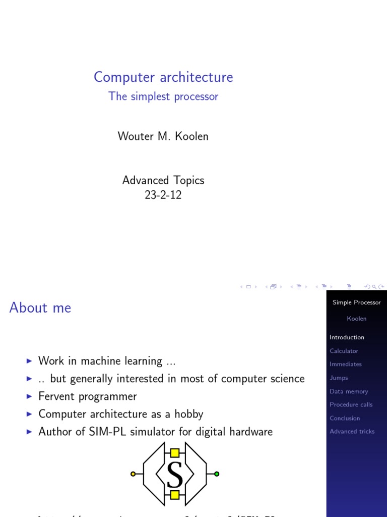 Computer Architecture: The Simplest Processor | PDF