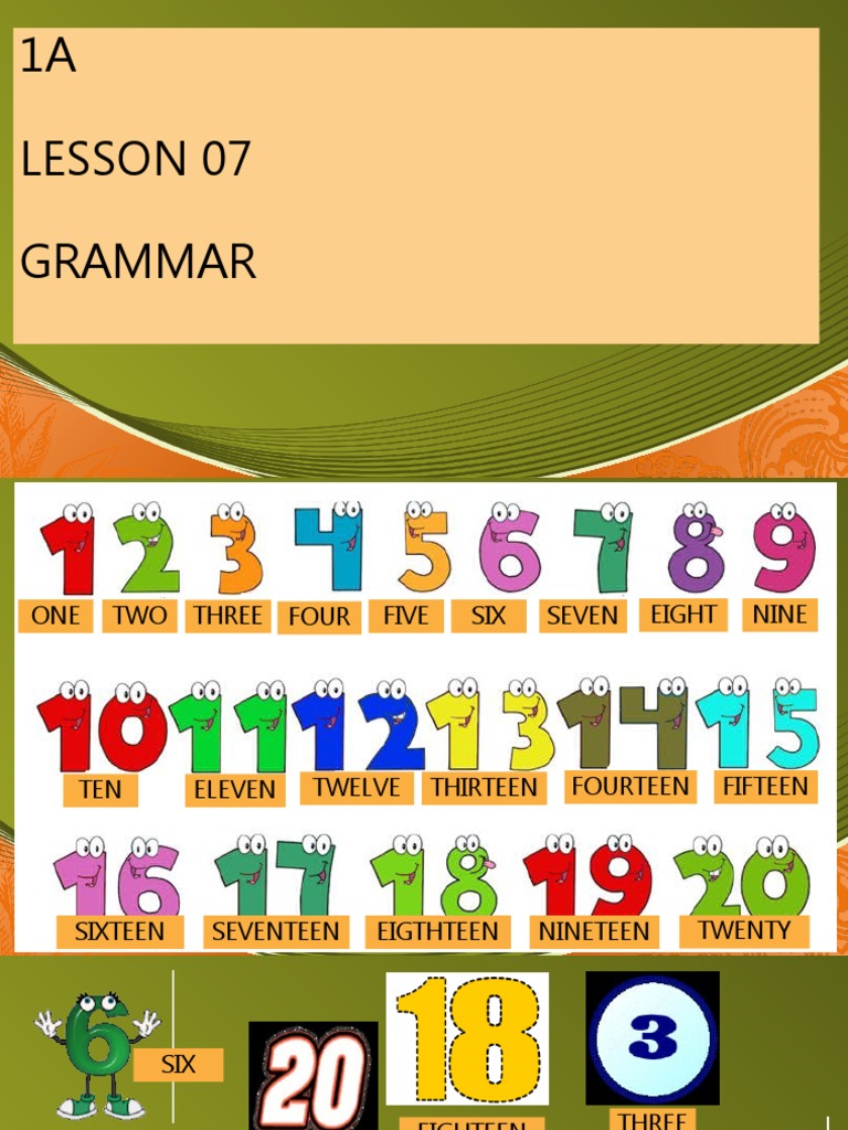 LESSON 07 Numbers | PDF