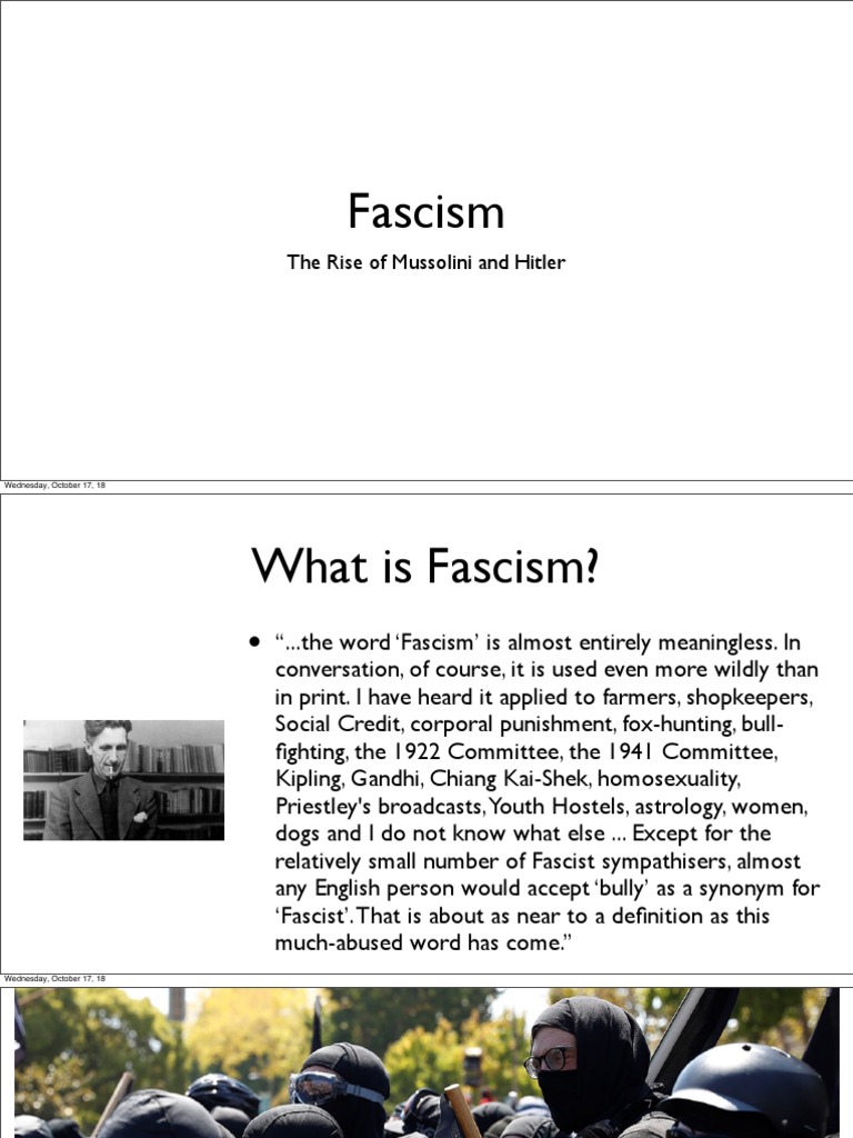 Fascism The Rise of Mussolini and Hitler | PDF | Right Wing Politics ...