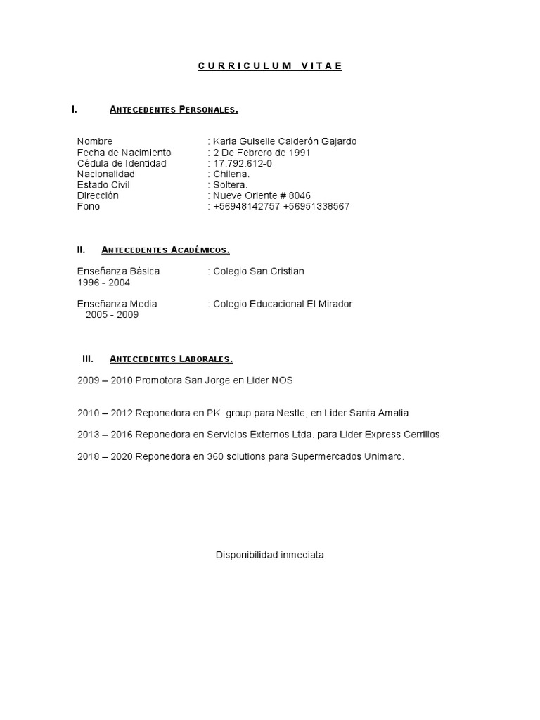 Curriculum Karla | PDF