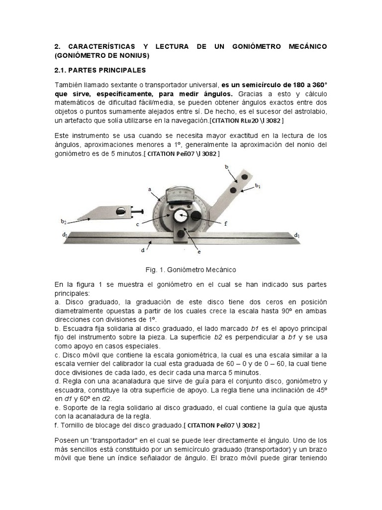 Medición de ángulos con goniómetro mecánico: Características, partes ...