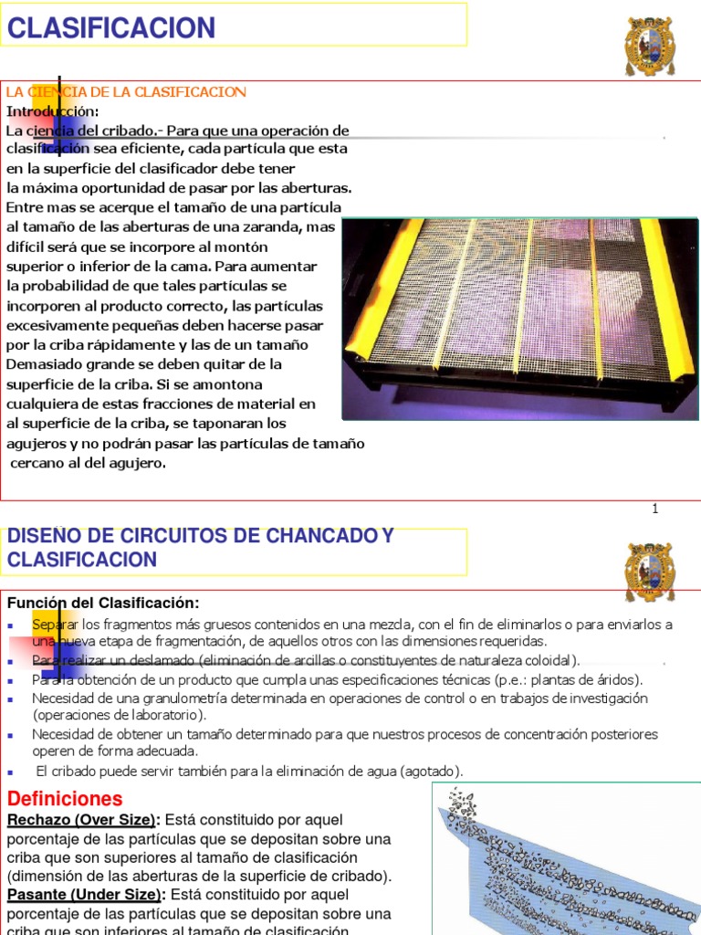 Definición de Criba en Clasificación | PDF | Frecuencia | Taxonomía ...