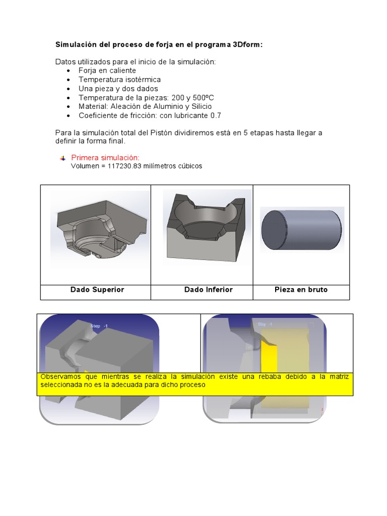Simulación Del Proceso de Forja en El Programa 3dform | PDF | Forjar ...