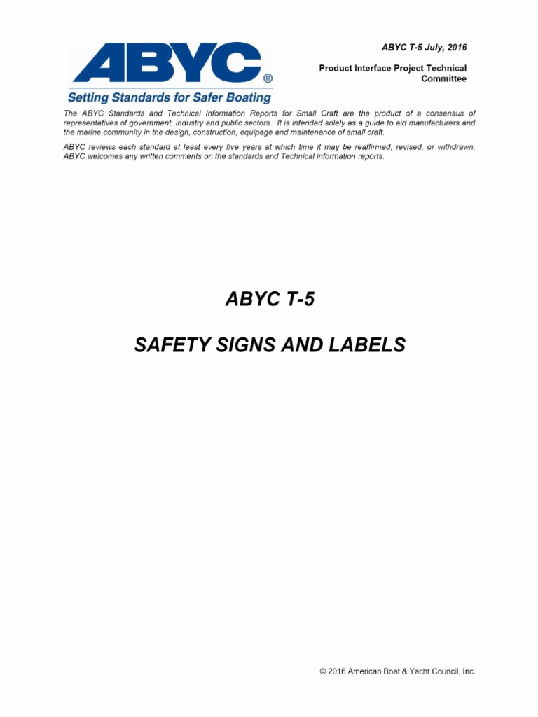 T-5 Safety Signs and Labels - 1465732698 - T-05 | PDF
