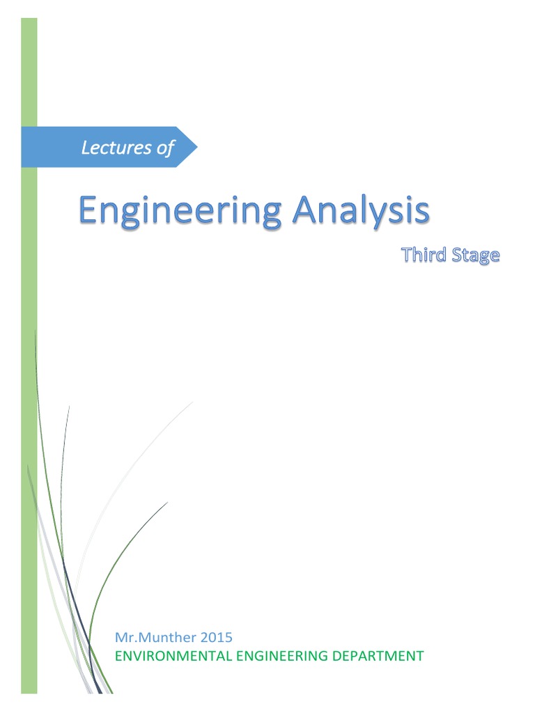 Engineering Analysis of Differential Equations | PDF | Teaching Methods ...