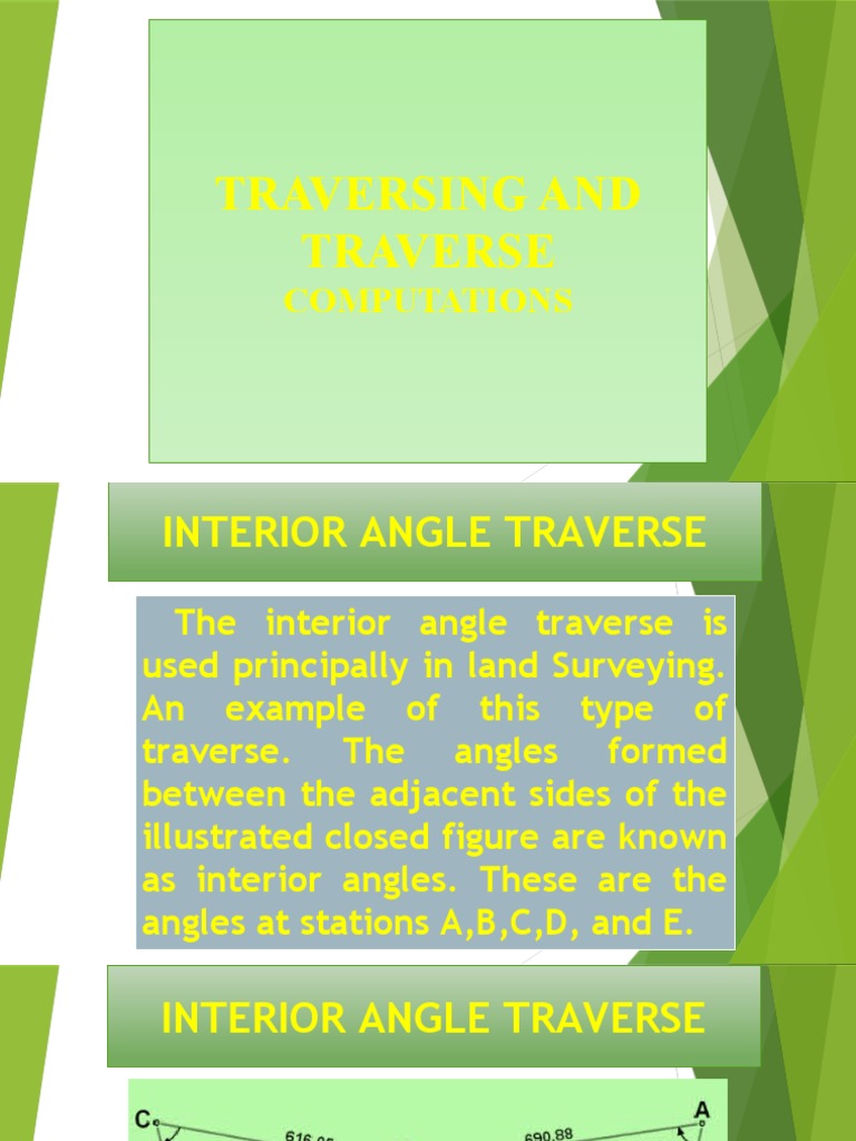 Traversing & Traverse Computations | Download Free PDF | Surveying ... Traversing & Traverse Computations | Download Free PDF | Surveying ...