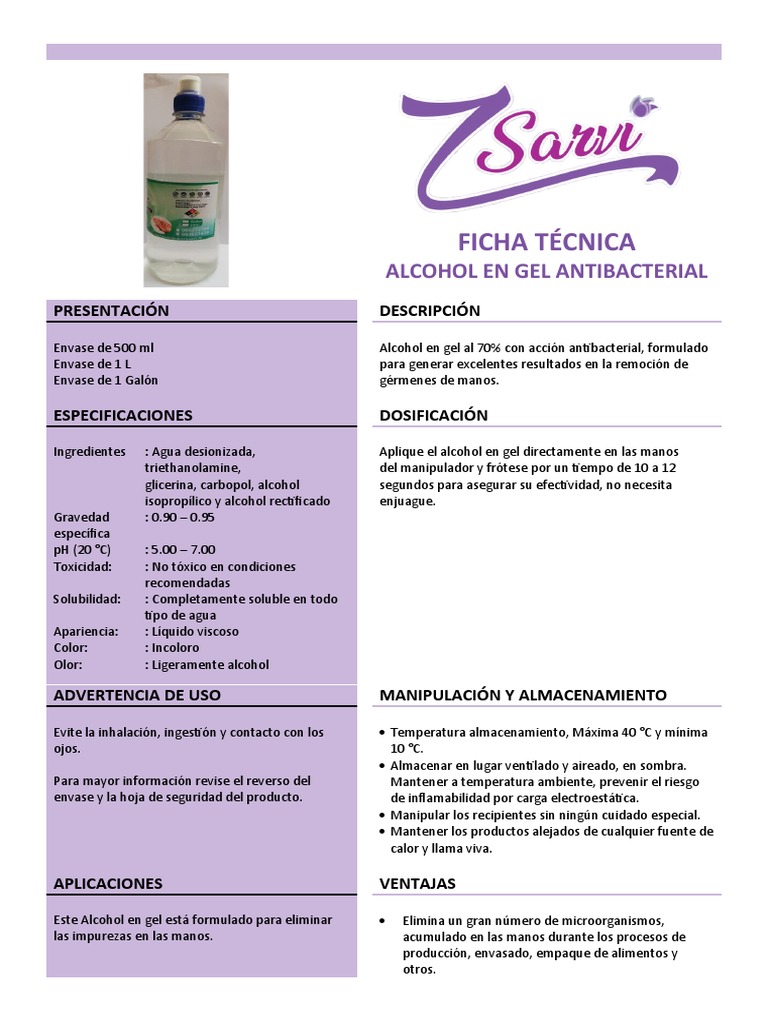 FT Alcohol en Gel | PDF