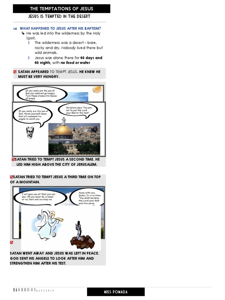 Jesus Is TEMPTED in The Desert | PDF