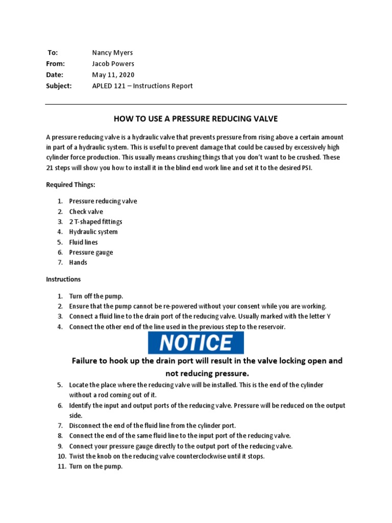 08 Instructions Report | PDF