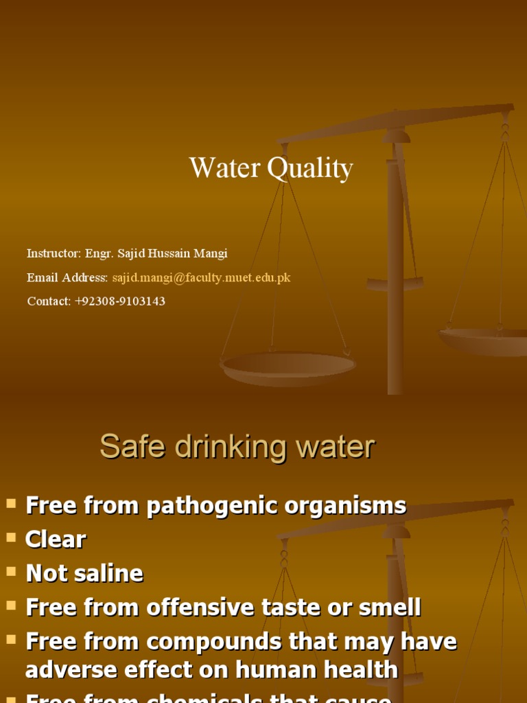 Lec-1-2 Water Quality+Parameters | PDF