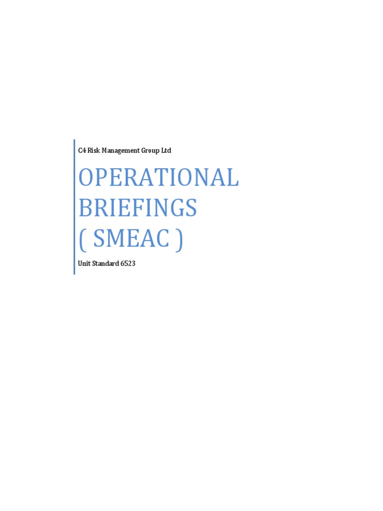 C4 Smeac 6523 | PDF | Information | Emergency