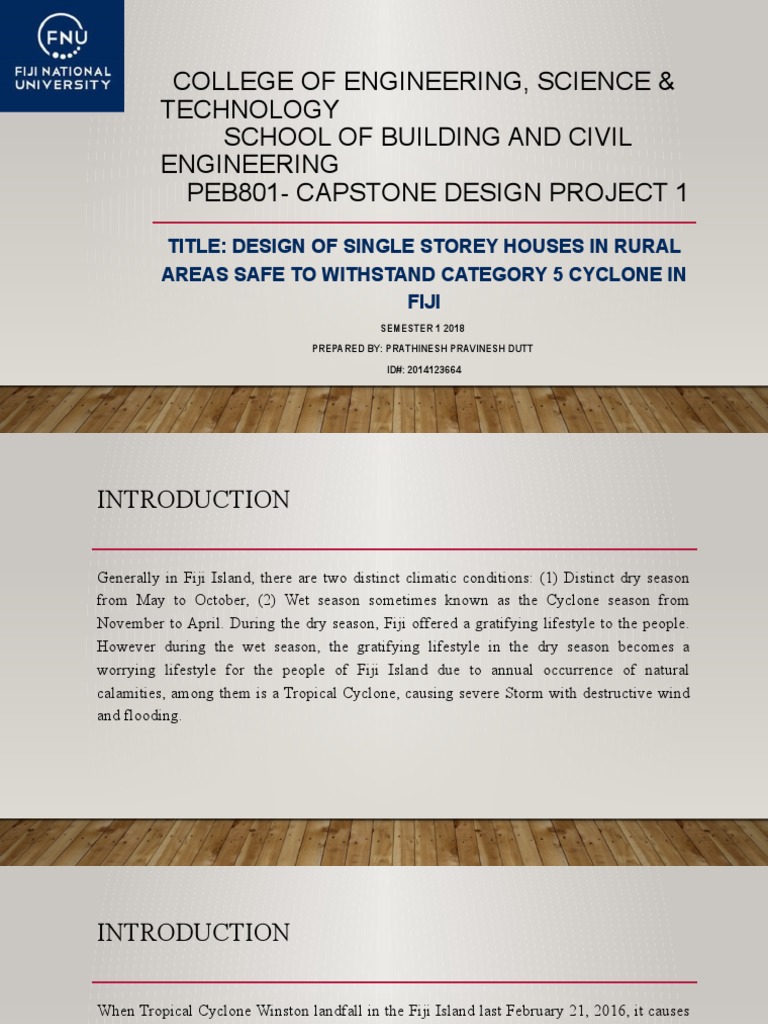 College of Engineering, Science & Technology School of Building and ...