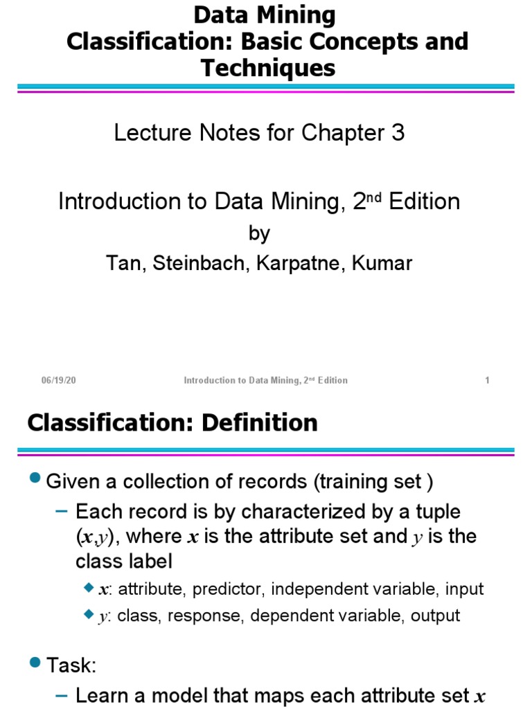 Chap3 Basic Classification | PDF
