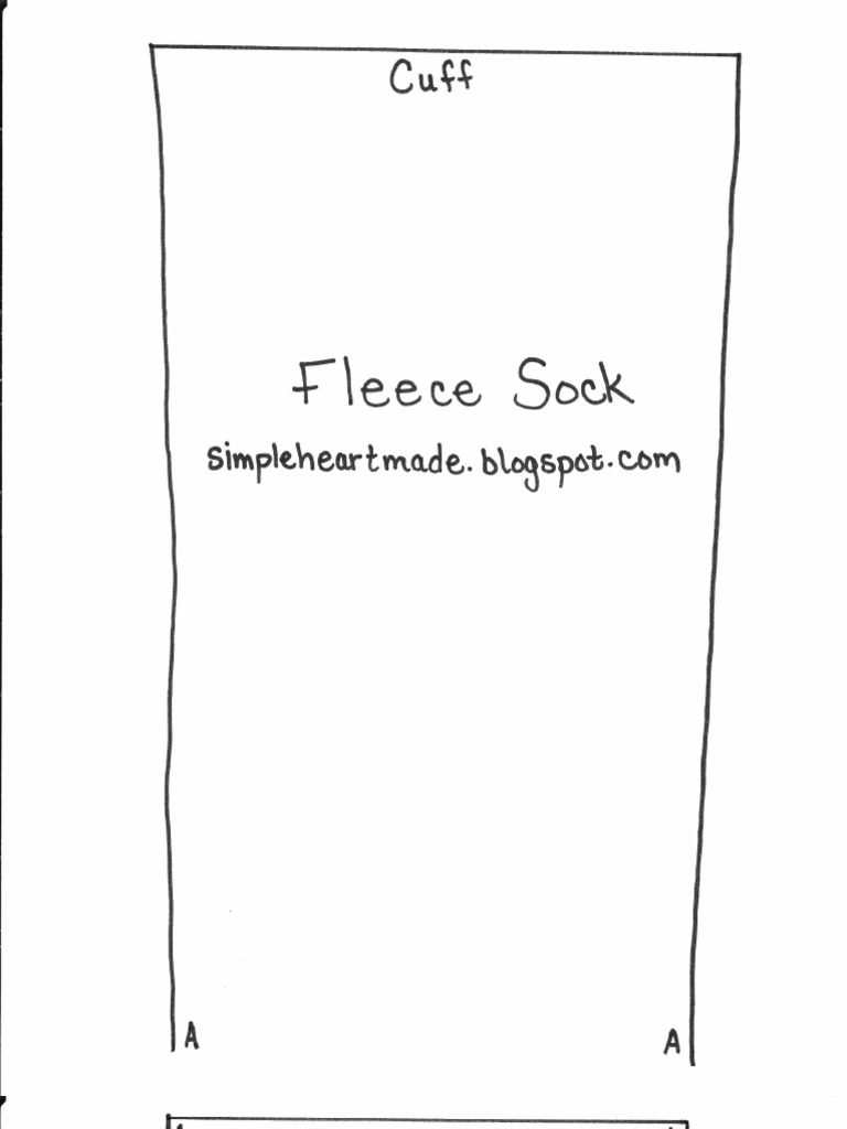 Fleece Sock Pattern | PDF